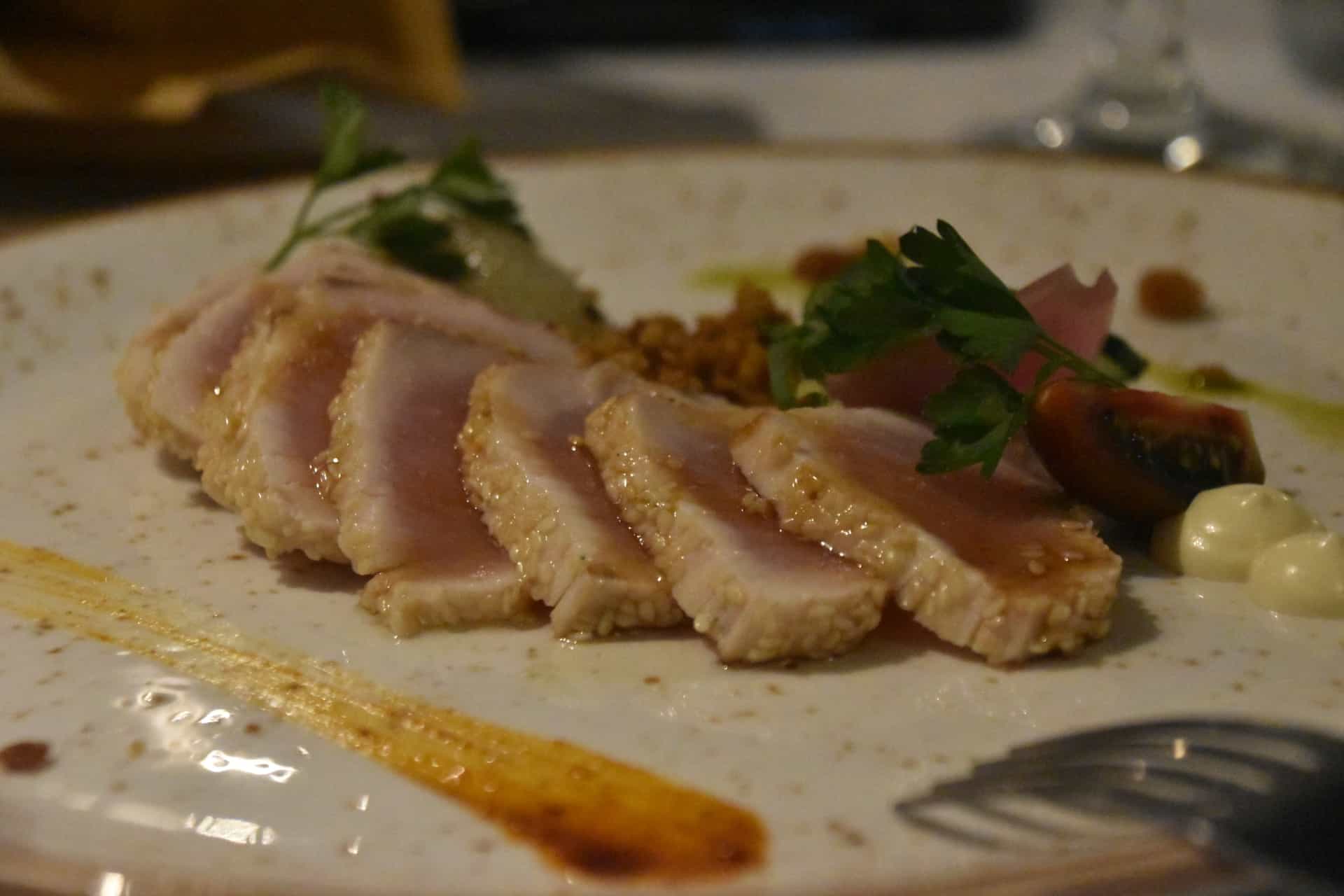 the sea was disappointing but the dinner was excellent in Rhodes ...