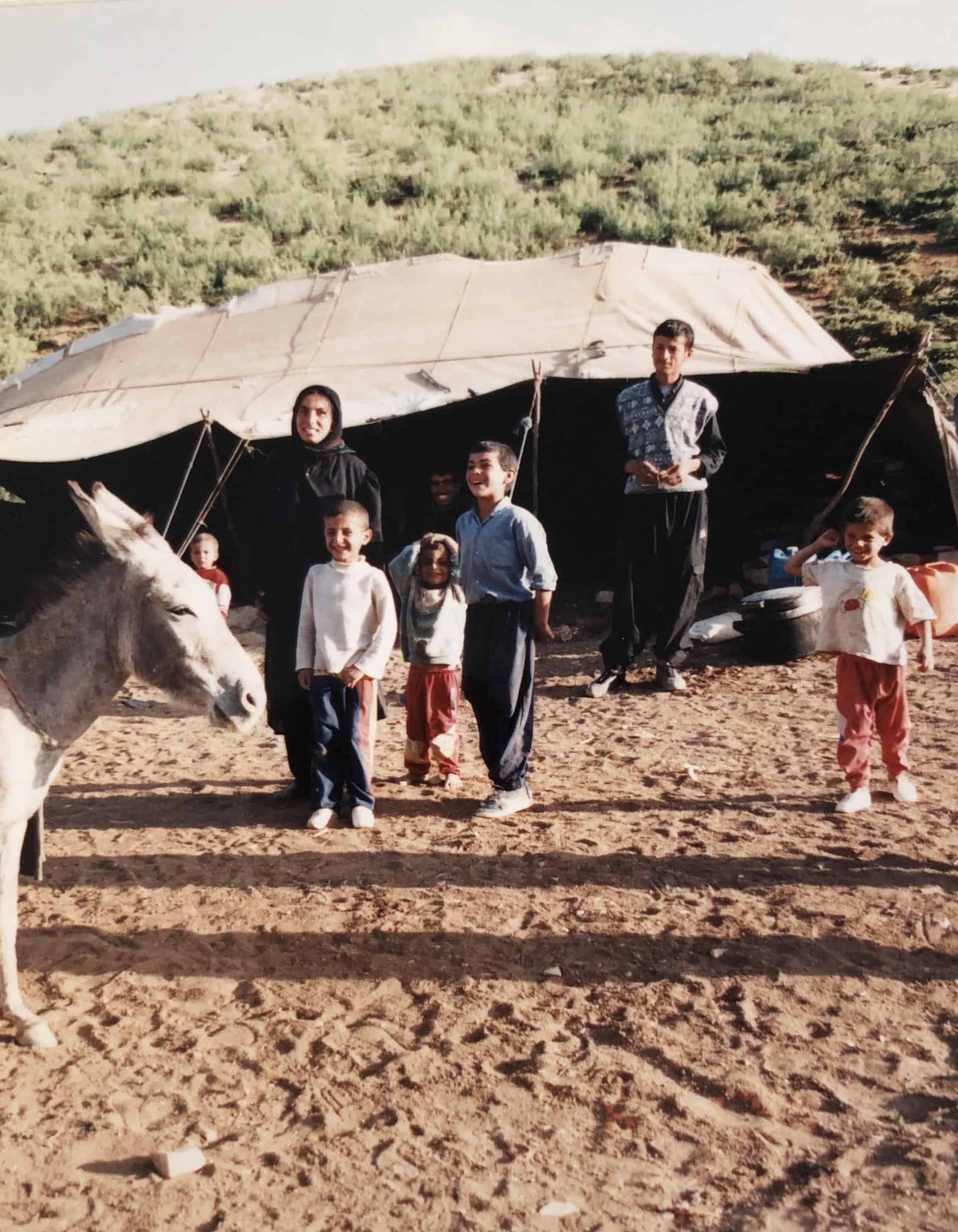 buying a saddlebag from a Bakhtiari family