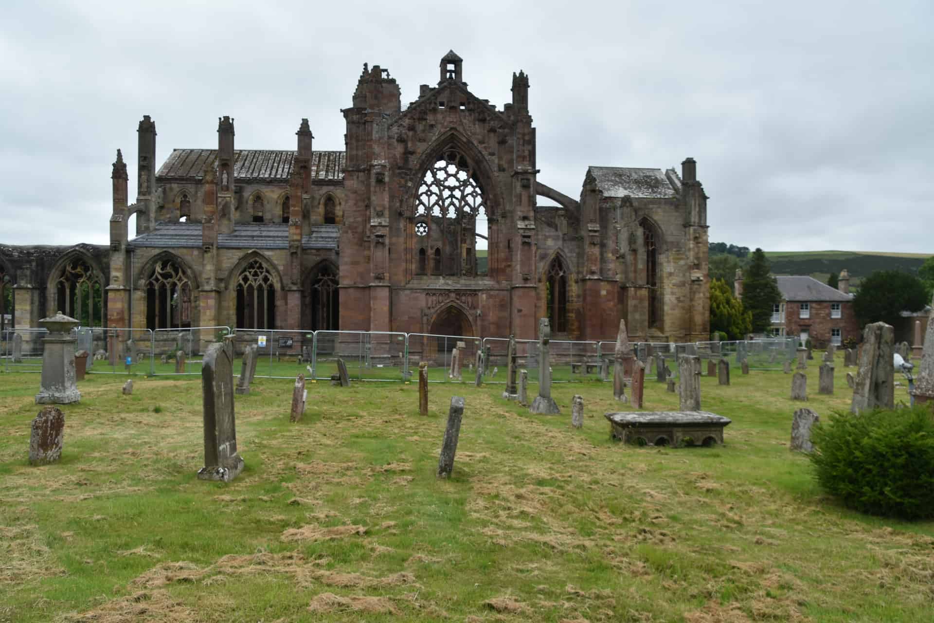 Visit the ancient monastery of Melrose Abbey in Scotland